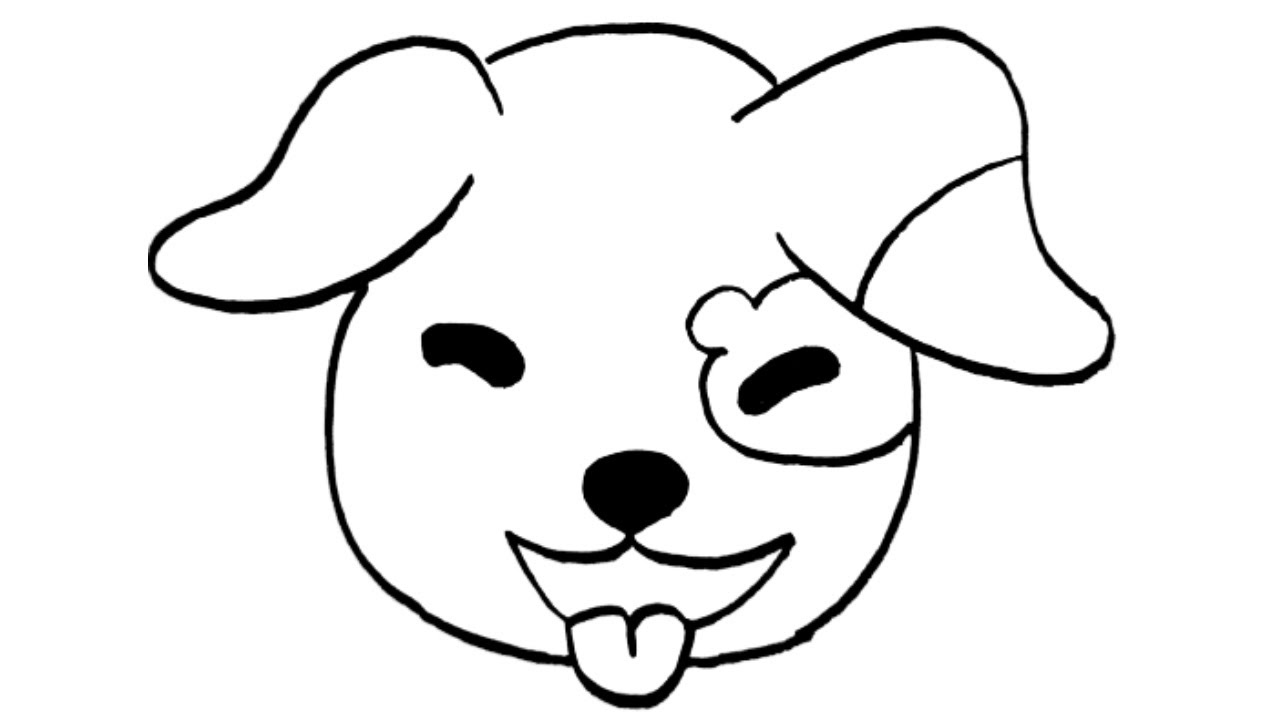 How to Draw a Cute Cartoon Puppy Face Step by Step | Easy Drawing ...