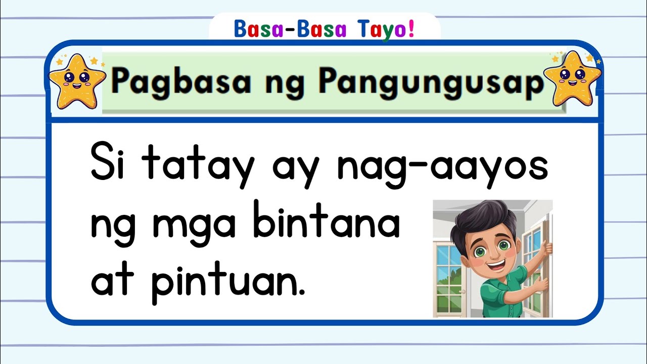 Pagbasa ng Pangungusap |Tagalog Reading | Basa-Basa Tayo #basabasatayo ...