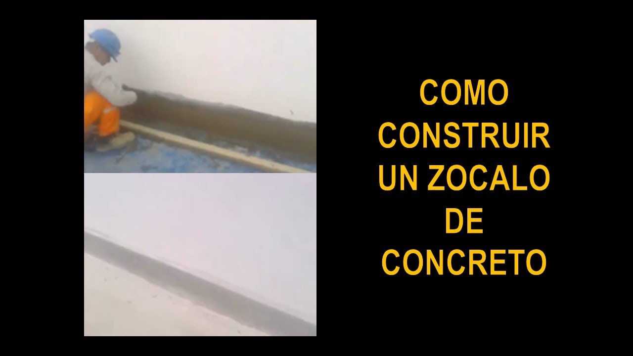 Como construir zócalo de concreto - YouTube