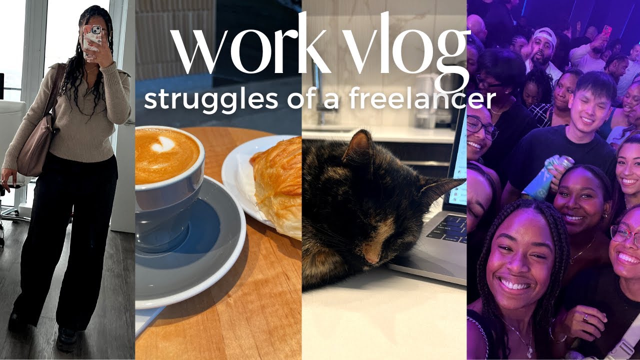 REALISTIC work week in my life | struggles of a freelancer, building a ...