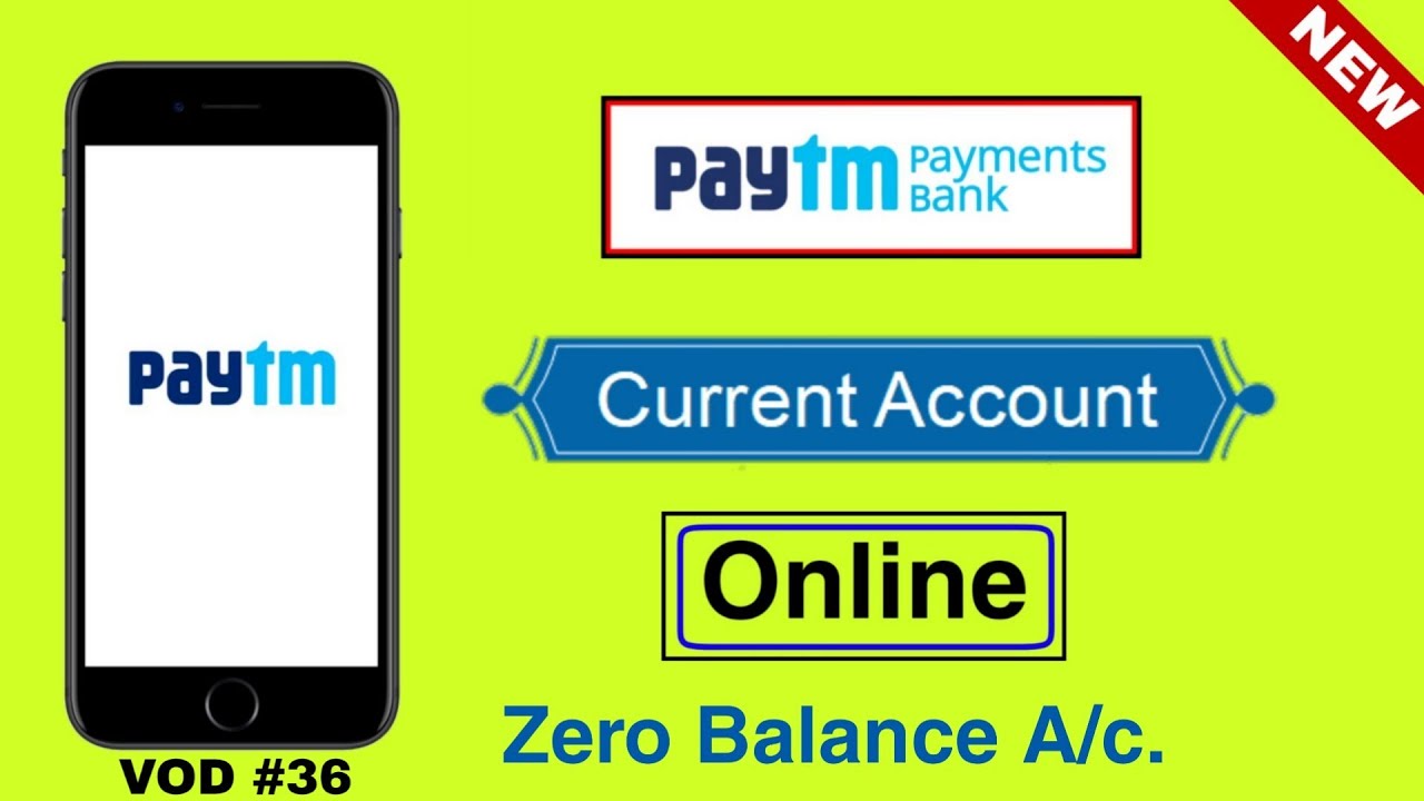 Paytm bank current account online zero balance account | paytm payment ...