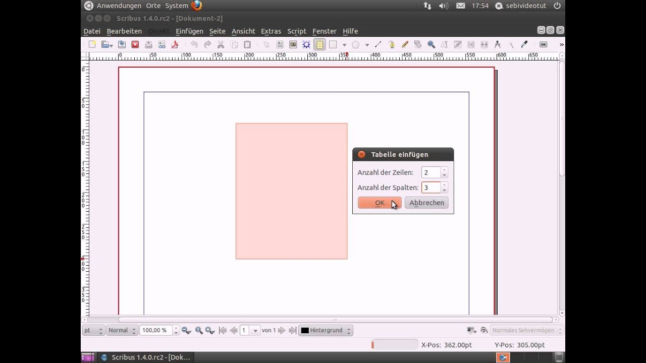 Scribus - Tabelle - YouTube