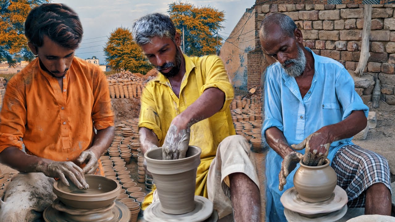 Ancient Method of Clay Pottery | Making Traditional Clay Plates | Roman ...