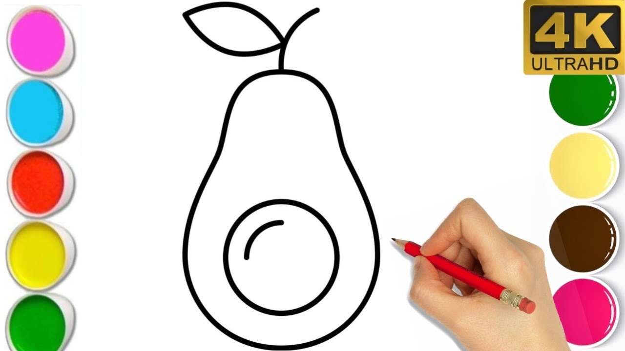 How to draw avocado drawing|draw avocado|avocado drawing step by step ...