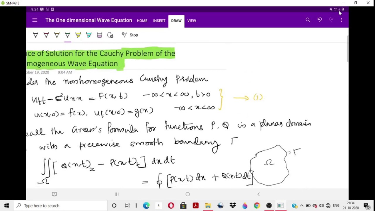 Lec 10- Cauchy Problem for the Non homogeneous Wave Equation- Existence ...
