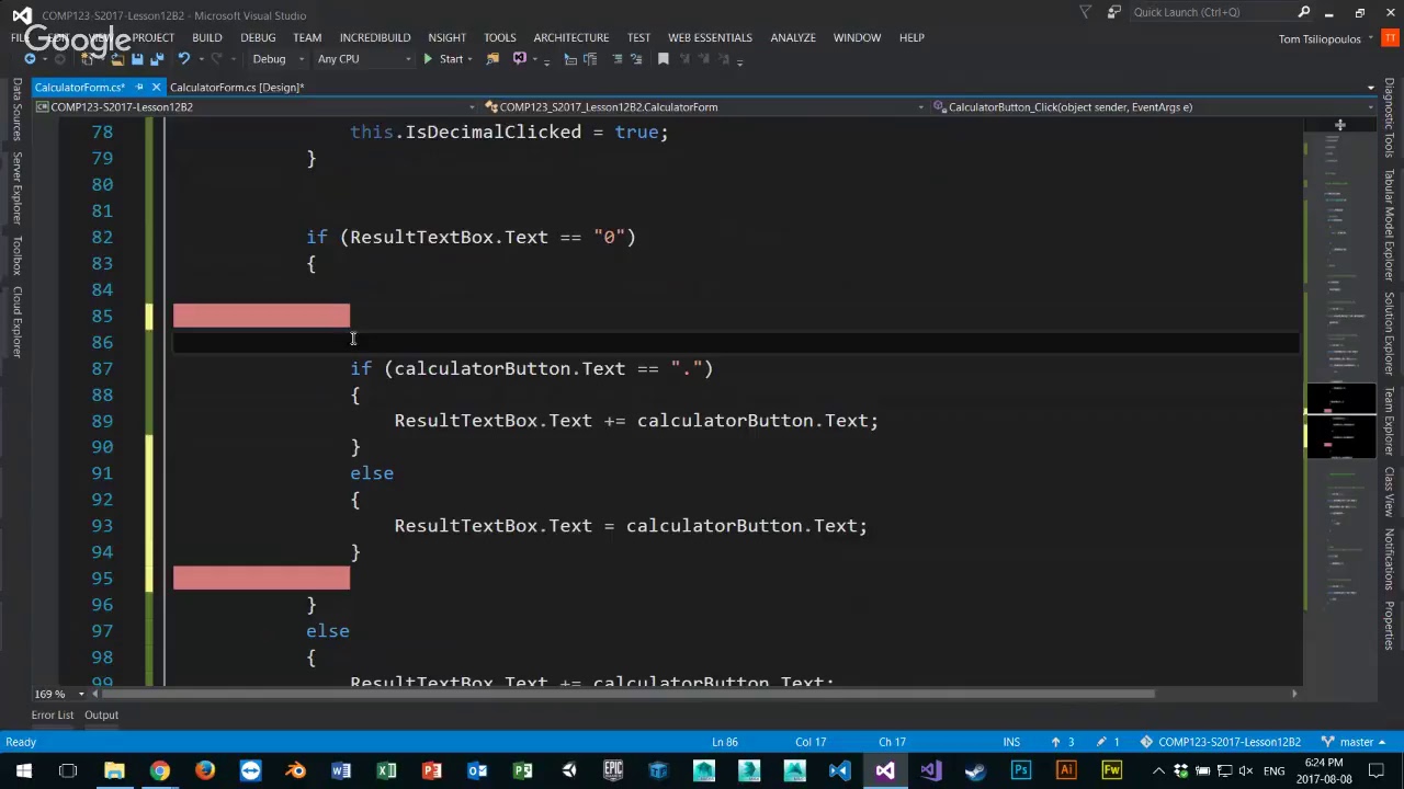 COMP123 - S2017 - Lesson 13 - Part 2 - Calculator Buttons - YouTube