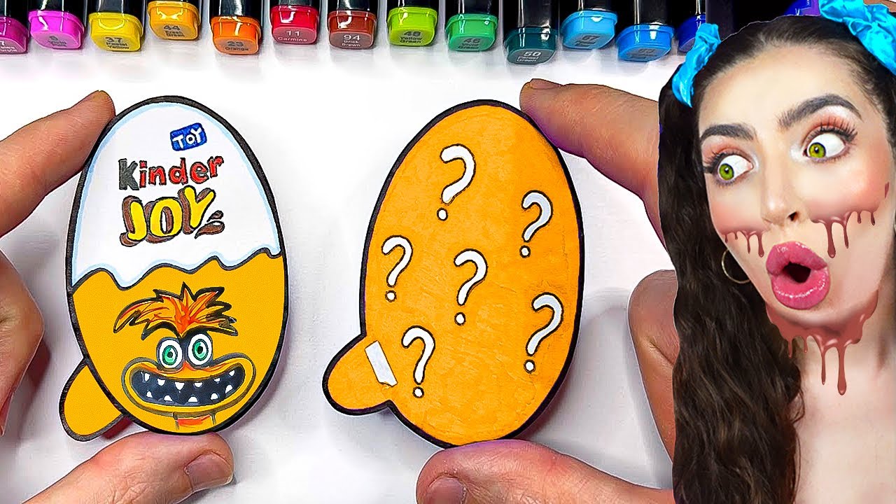 DIY ANXIETY Inside Out 2 KINDER JOY!! (MAKING INSIDE OUT 2 CHOCOLATE ...