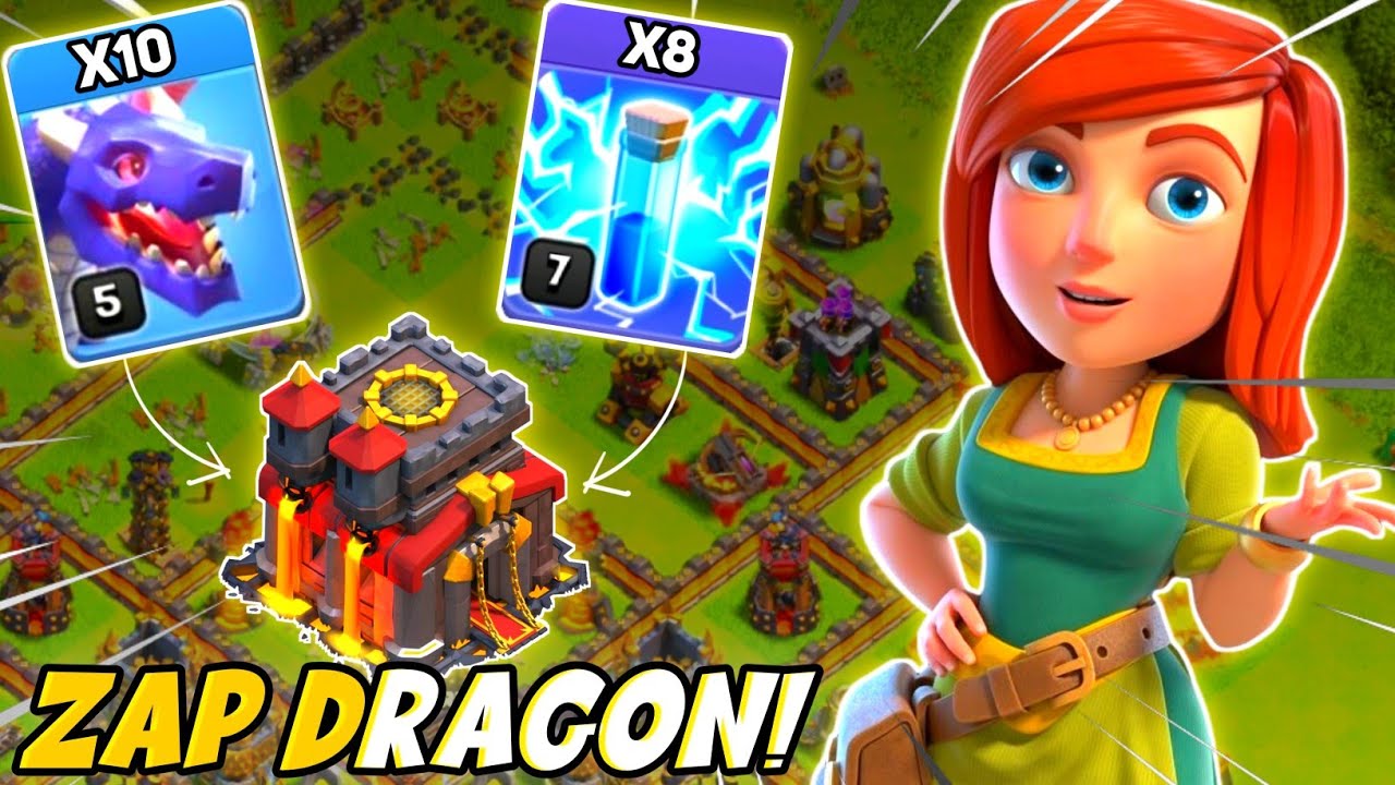 TH10 Zap Dragon Attack Strategy 2022 | Best TH10 Attack Strategy Clash ...