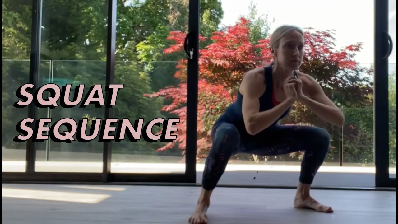 Squat sequence narrow squat to sumo squat - YouTube