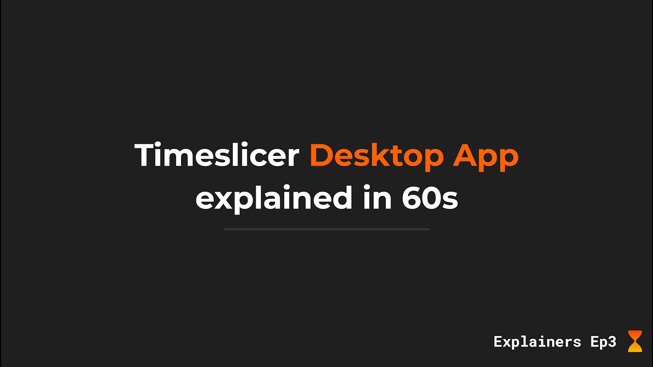 How to use the Timeslicer Desktop App - YouTube