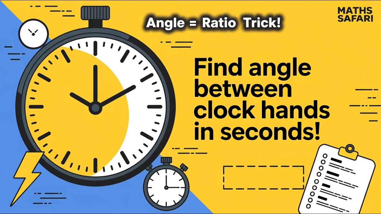 Solve Clock Angle Question in Seconds | Ratio Shortcut for Competitive ...