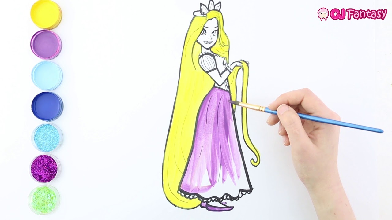 How to draw Rapunzel - Disney Princess - The tangled - YouTube