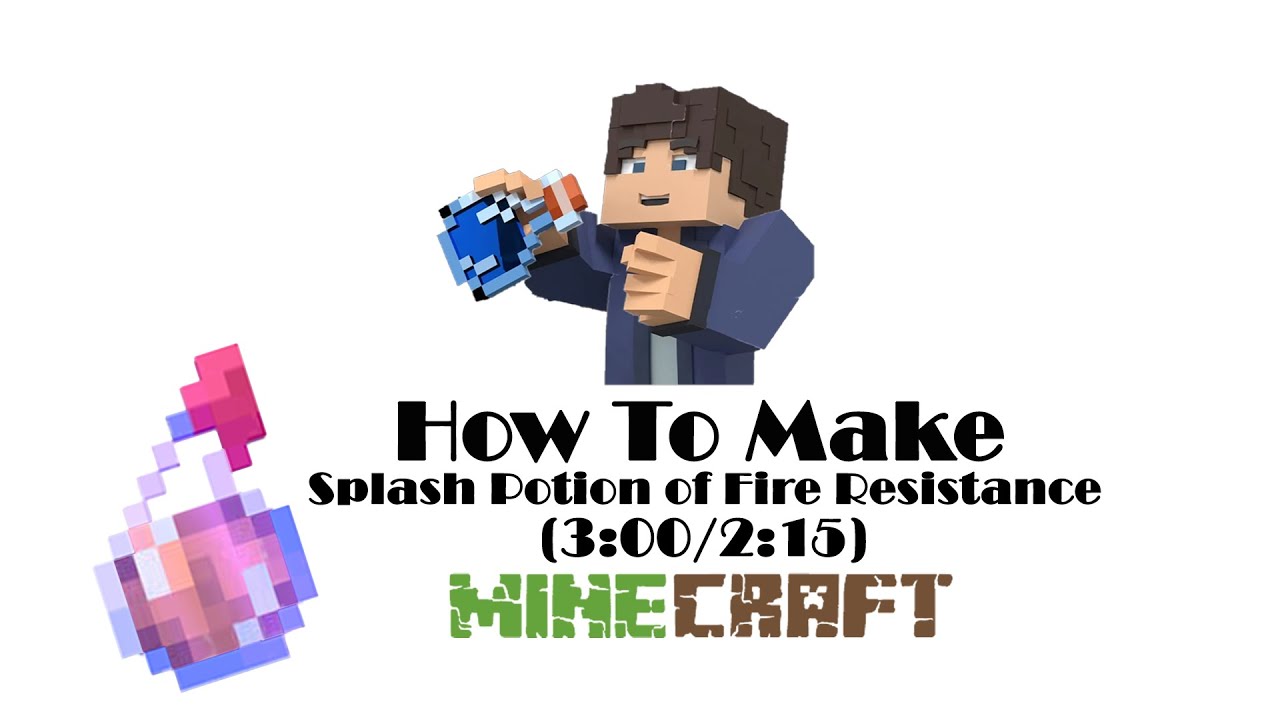 How To Make Splash Potion of Fire Resistance (3:00/2:15) In Minecraft ...