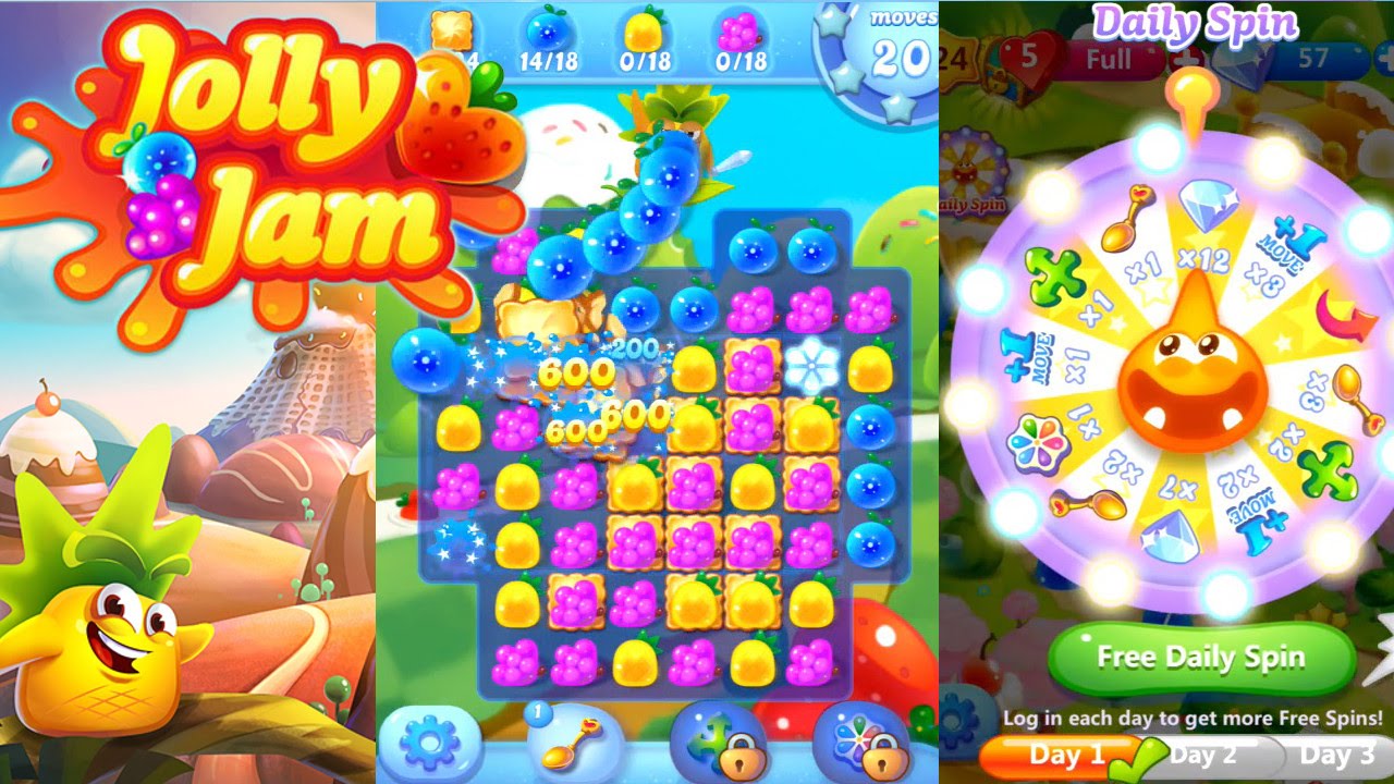 Let's Play Jolly Jam #1 - First 20 Minutes of Candy Crush style game ...