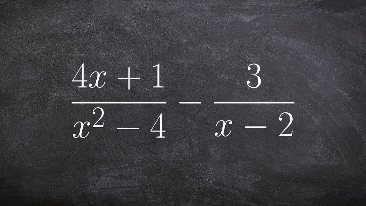 Subtract two rational expression by determining the LCD - YouTube
