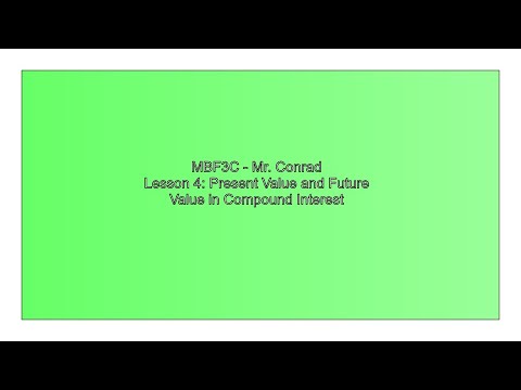 MBF3C Finance Lesson 4: Present Value - YouTube
