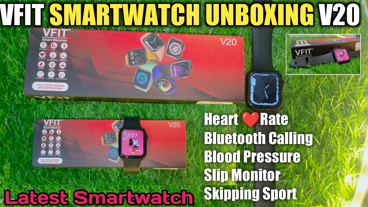 VFIT V20 Smartwatch Unboxing|VFIT V20 Smartwatch Reviews|Bluetooth ...
