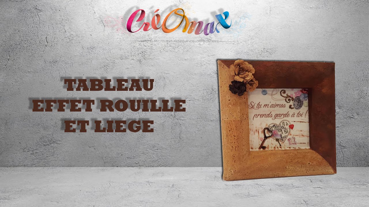 Tableau coupon de velours Easy Rost et papier liège - CREOMAX - YouTube