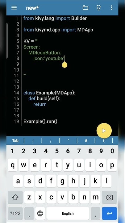 Creating YouTube, Facebook and more.. icons button KivyMD ||android|#codeforprogress - YouTube