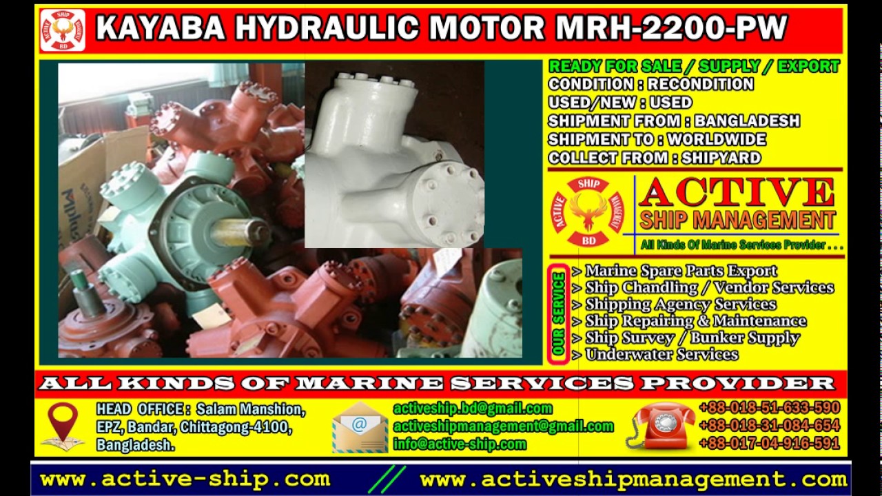 KAYABA HYDRAULIC MOTOR - YouTube