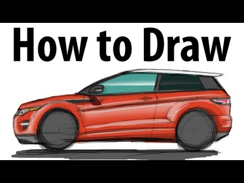 How to draw a Range Rover Evoque - Sketch it quick! - YouTube