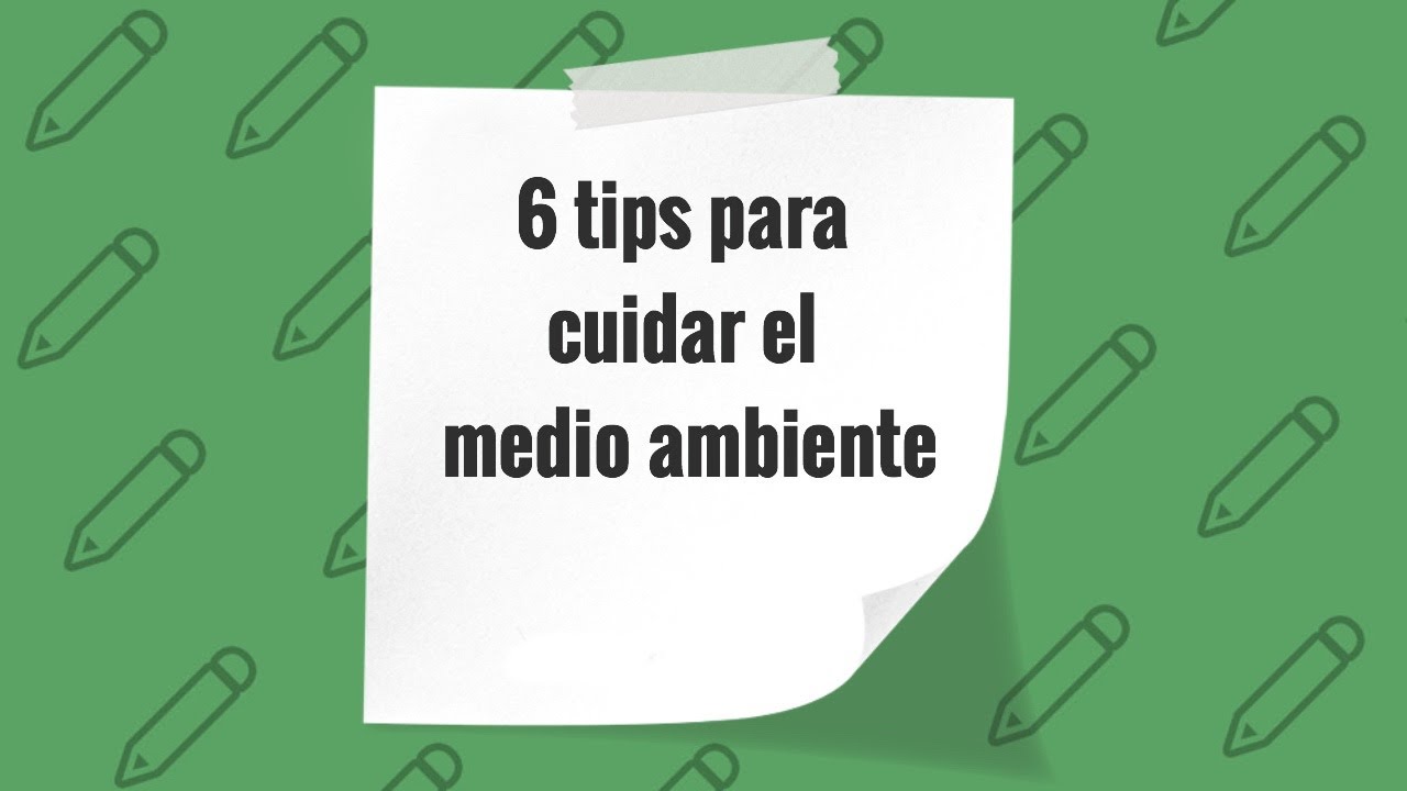 6 tips para el cuidado del medio ambiente - YouTube
