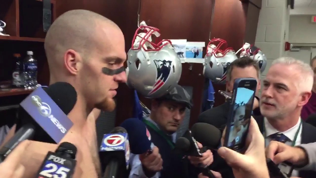 Matt Lengel on 1st career touchdown, Patriots win - YouTube