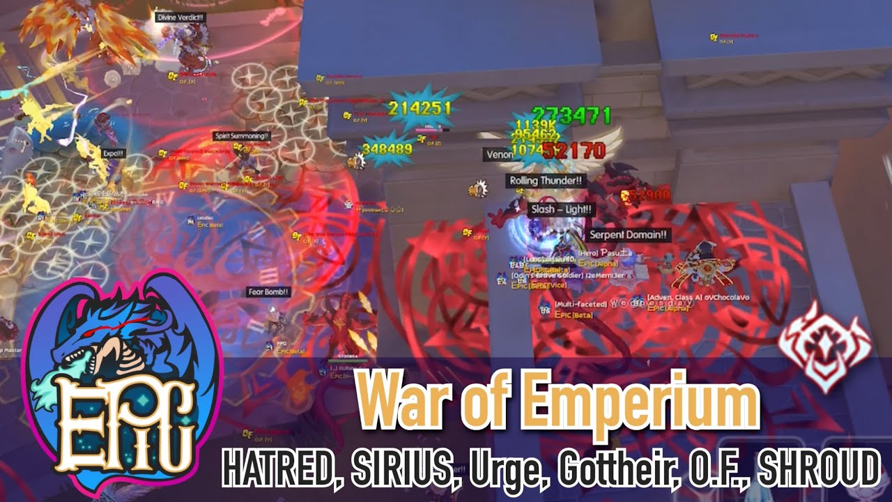 [ROM] WOE SS5 W2 Jormungandr EPIC Guild VS HATRED, SIRIUS, Urge, Gottheir, O.F., SHROUD - 09/05 ...