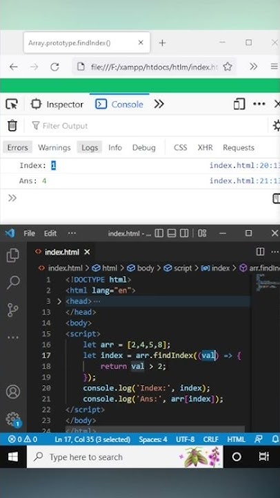 Array.prototype.findIndex() in JavaScript ES6 - YouTube
