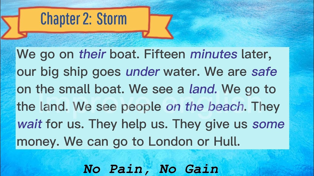 Basic English - Listen English through stories - Robinson Story Chapter ...