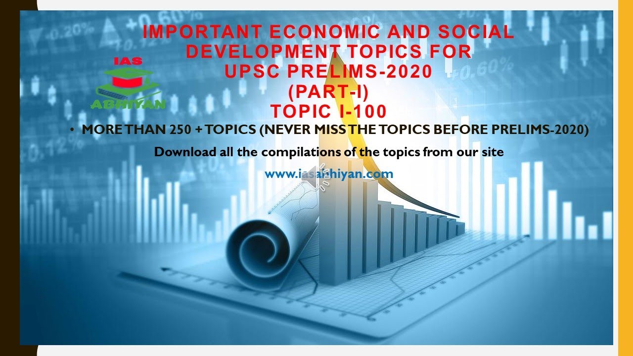Economic and Social Development for UPSC Prelims 2020 Part 1 by IAS ...