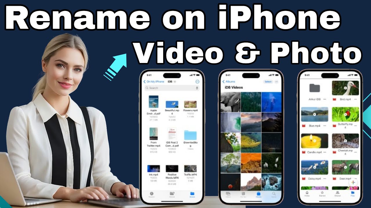 How to video & Photo Rename on iPhone - YouTube