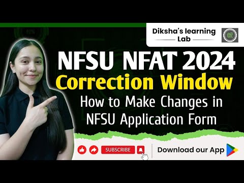 NFSU NFAT Correction Window || How to make changes in Application Form ...