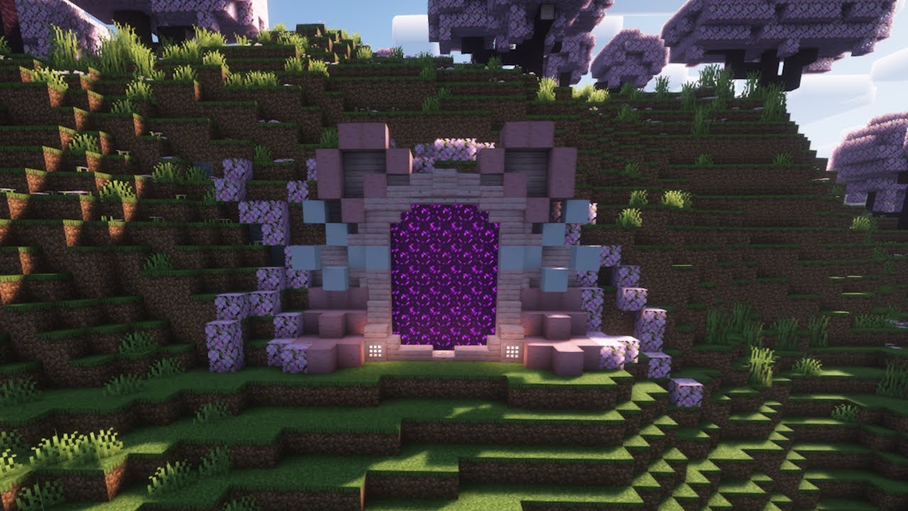 MINECRAFT Cat themed nether portal ^.^ (Tutorial) - YouTube