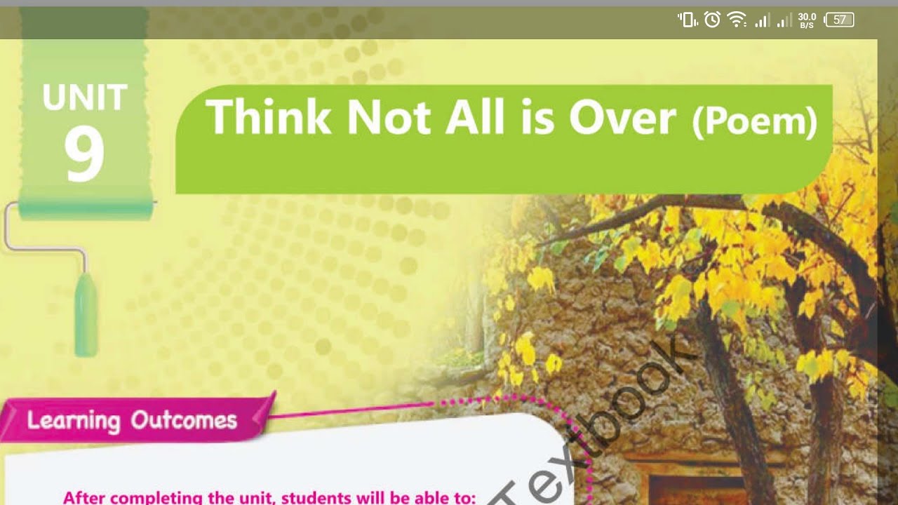 Think not All is over|Lesson.9|Poem|SNC English grade 7|2023-2024 - YouTube