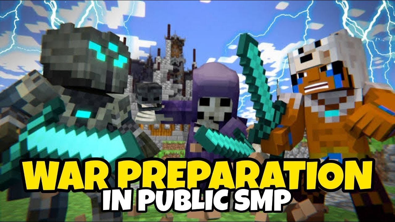 WAR Preparation in Public SMP 😈| Free SMP | Sajal Slayer #minecraft # ...