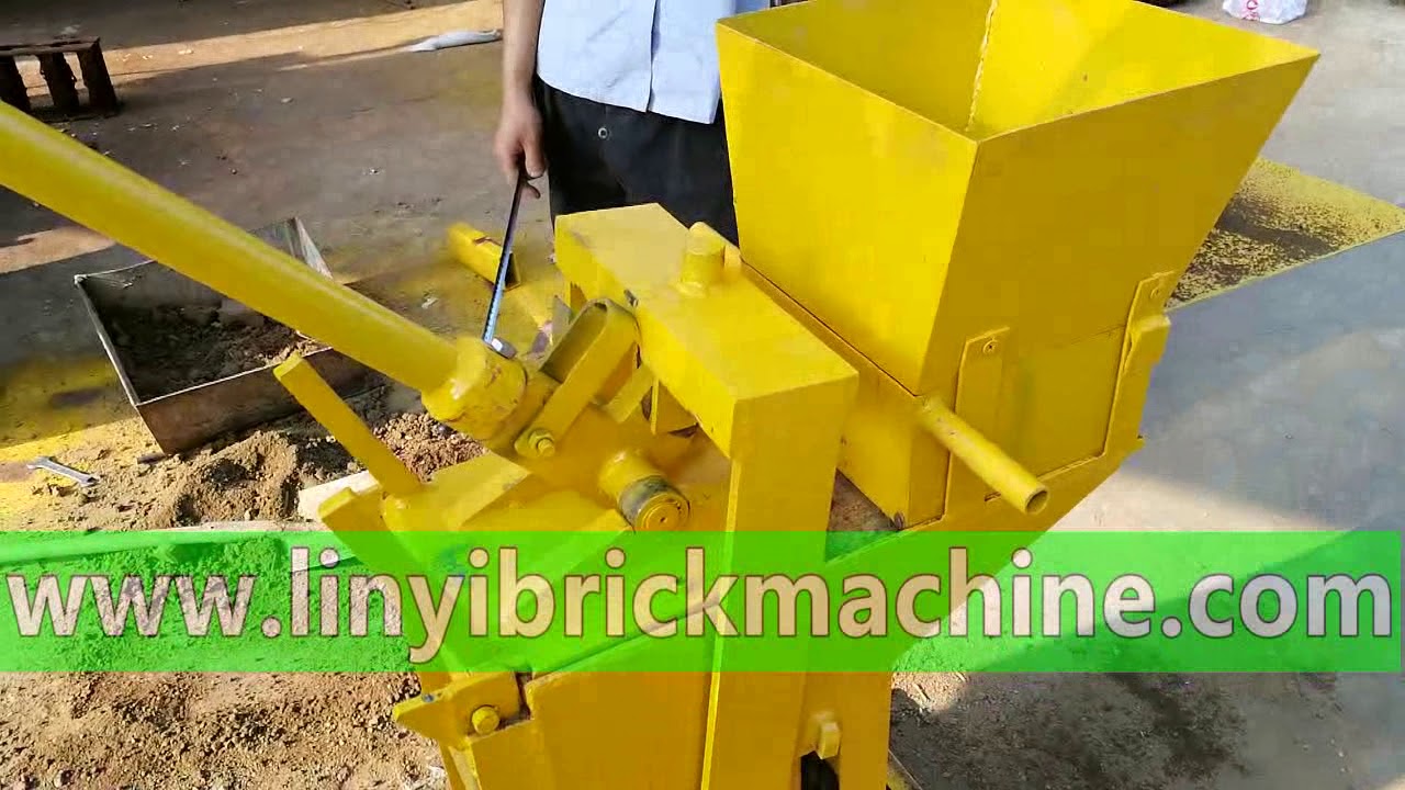 QMR2-40 small manual clay lego brick machine, interlocking block making ...