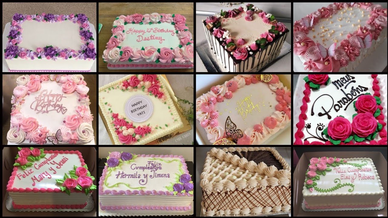 Latest Square Shape Cake Decorating ideas 2024 || Best Square Cake ...