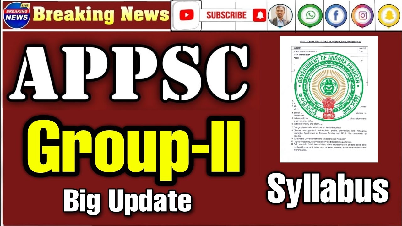 😍AP Group-II Big Update | APPSC Group-2 Syllabus| Total Details of AP ...