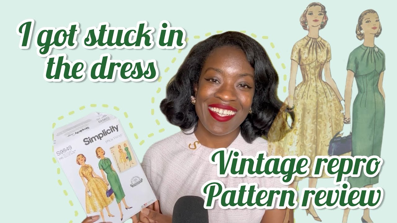Vintage reproduction pattern review| simplicity 9849 - YouTube
