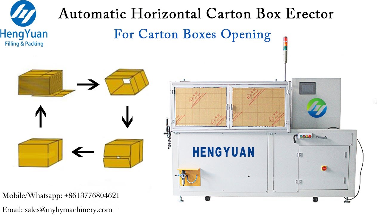 High-speed 30 pcs per minute horizontal automatic carton box erector ...