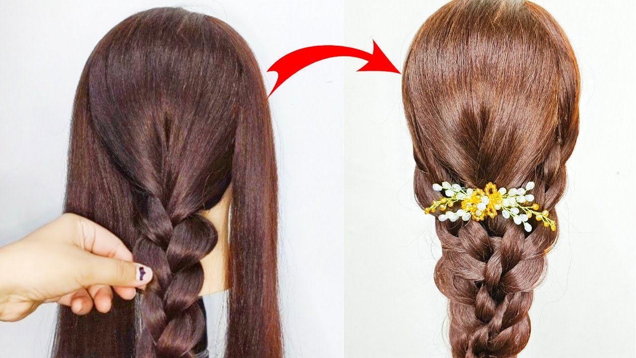 Super Easy 3 Strand Braids Hairstyle/ Beautiful 3 Strand Braids For ...