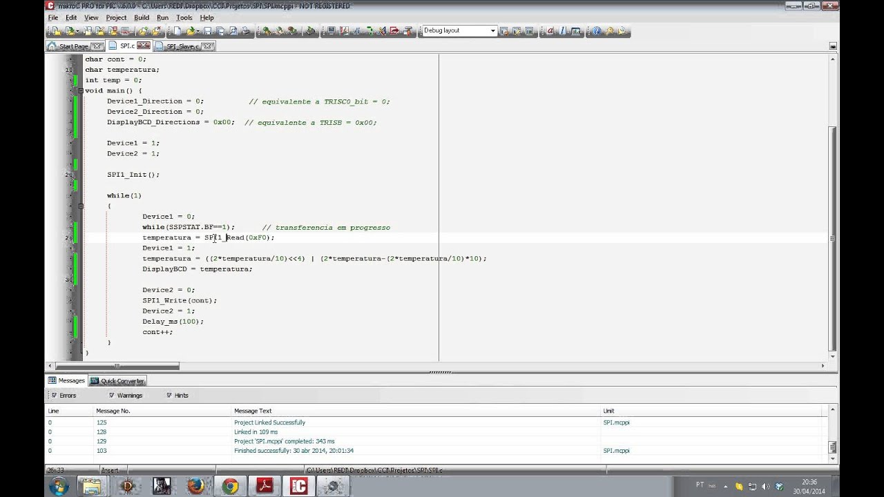 Tutorial - SPI no Mikroc - YouTube