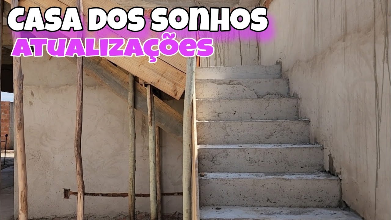 DIÁRIO DE OBRA, ESCADA PRONTA TERMINANDO CONTRA PISO E A CALÇADA # ...