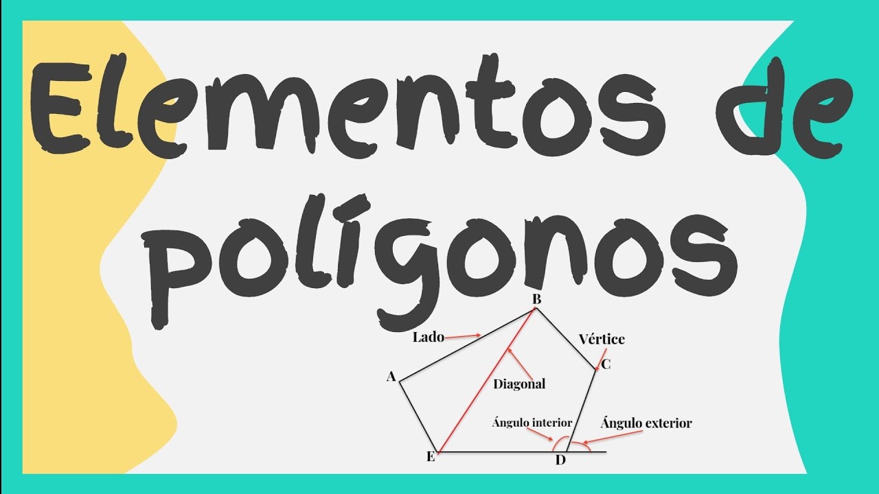 Elementos de polígonos, definiciones, lados, vertices, diagonales ...
