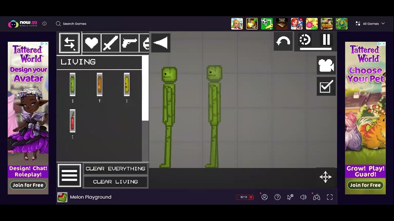 doing random stuff on melon playground - YouTube