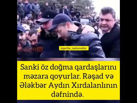 Aydin Xirdalanlinin defninden goruntuler Resad Dagli, Elekber Yasamall.......i