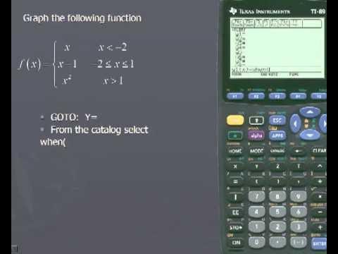 Ti-89 - Graph a Piecewise defined function - YouTube