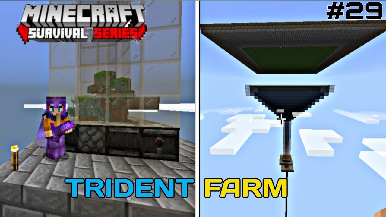 I BUILD A BIGGEST TRIDENT FARM IN MINECRAFT SURVIVAL SERIES #29 - YouTube
