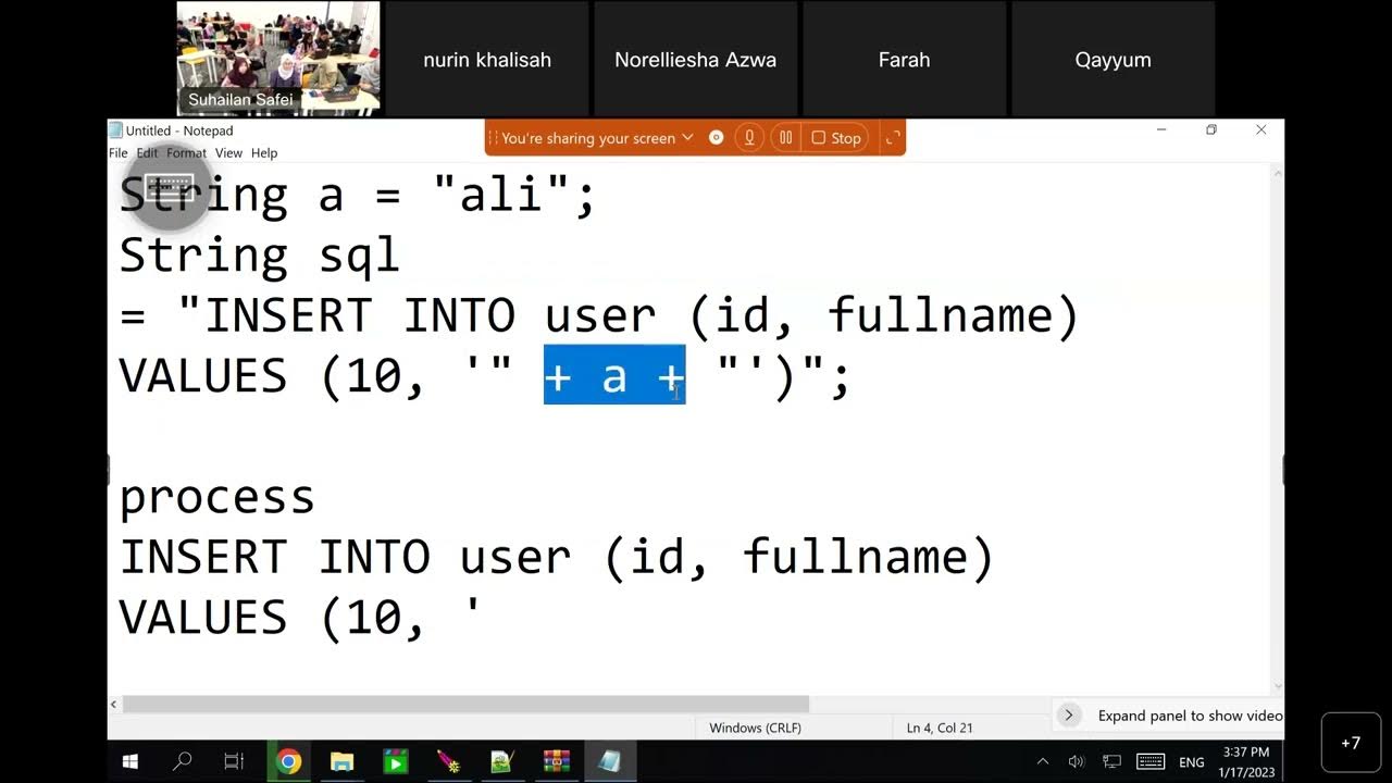 Web Programming Lab - PreparedStatement and Handling Quote Input - YouTube